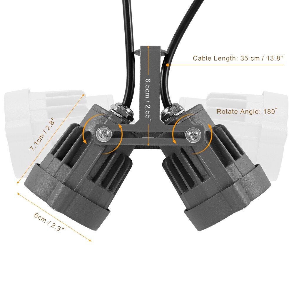 10 W LED Tuinverlichting Outdoor COB Dual Gazon Li... – Grandado