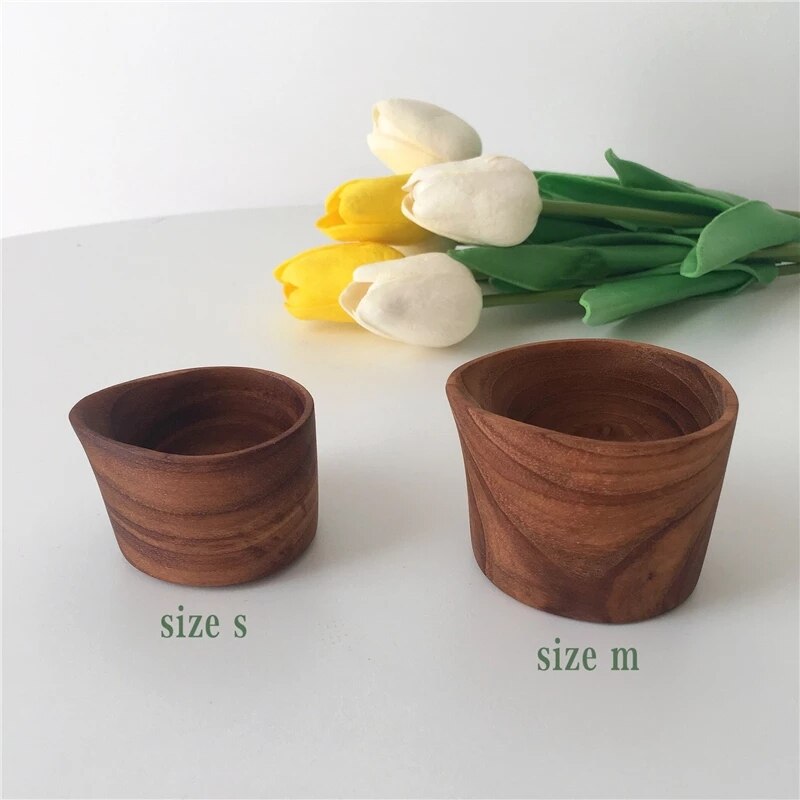 Coffee Tea milk Mug Beer Water Bottle Cup Teak Woo... – Grandado