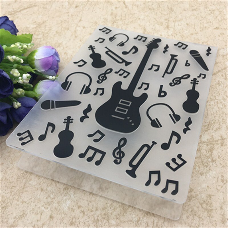 Guitar music birthday Plastic Embossing Folder For... – Vicedeal