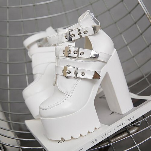 Gdgydh-Botines de punta redonda para mujer, botas ... – Vicedeal