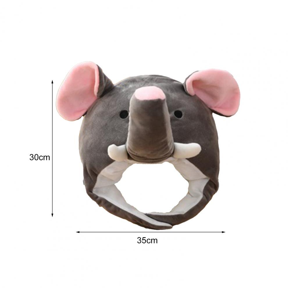 Girls Animals Hats Children Women Warm Plush Eleph... – Vicedeal
