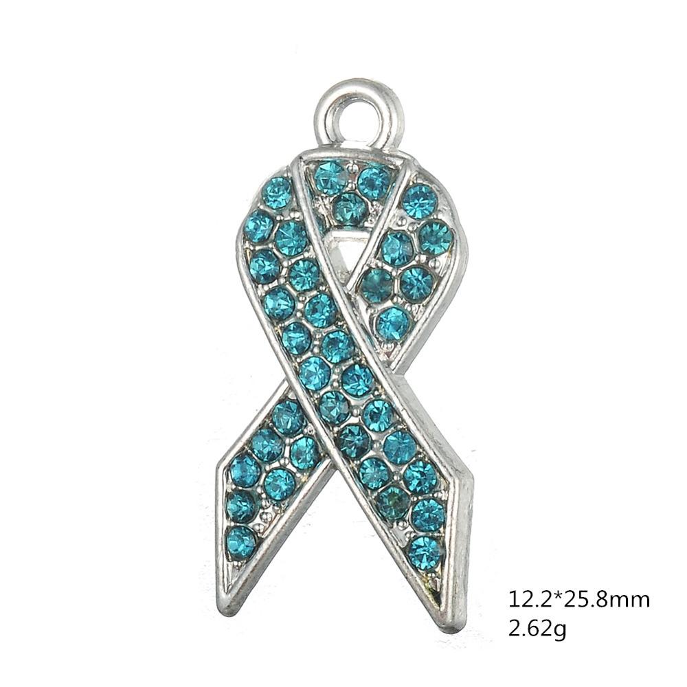 my shape Assorted Cancer awareness ribbon charm Pi... – Grandado