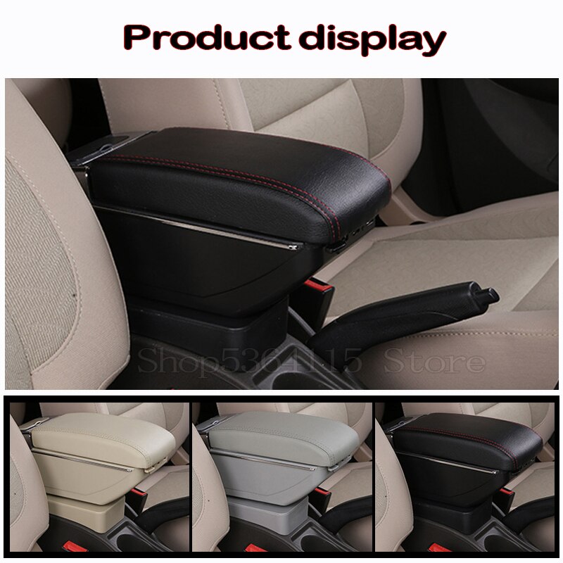 Voor Ford Figo Auto Armsteun Lederen Arm Rest Usb ... – Vicedeal