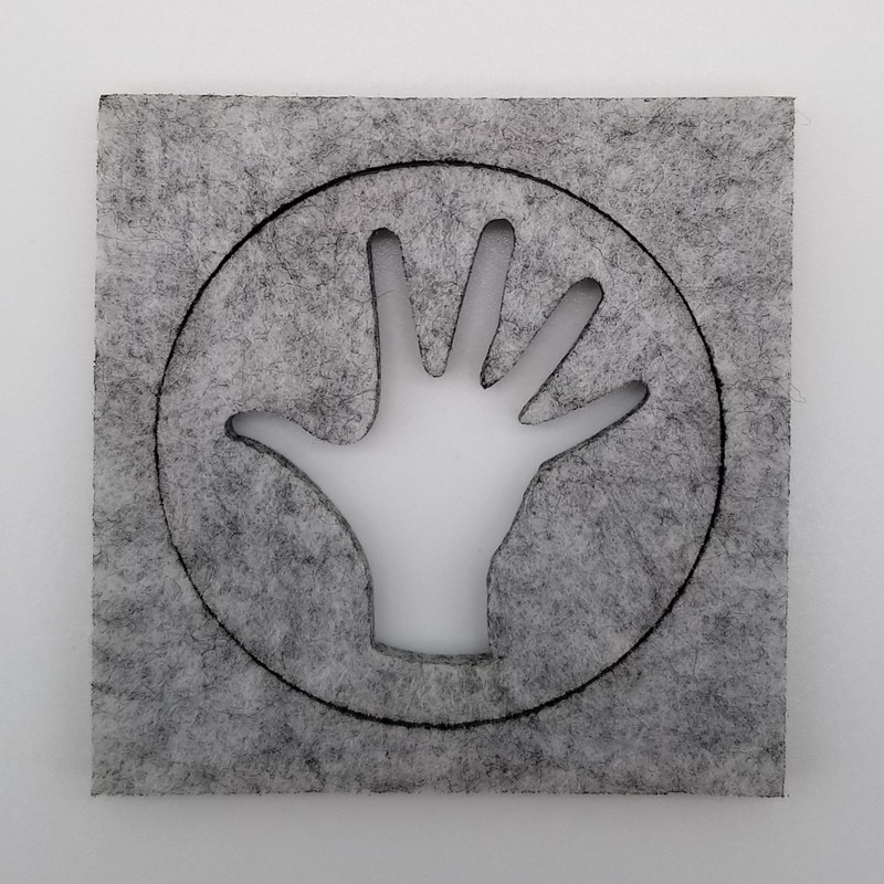 Palm Felt Shapes Template Wool Felt Handmade Model... – Vicedeal