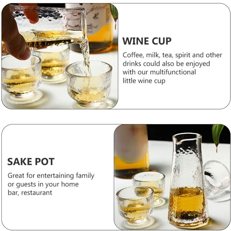 4 Pcs Of Transparent Japanese Sake Jug ,One Jug Th... – Grandado