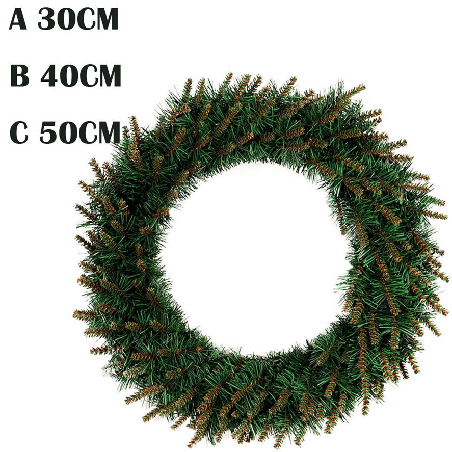 Green Hanging Christmas Wreath 1PC 30/40/50cm DIY ... – Grandado