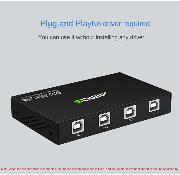 4 Ports USB KVM Switcher Splitter Box for 4 PC Swi... – Grandado