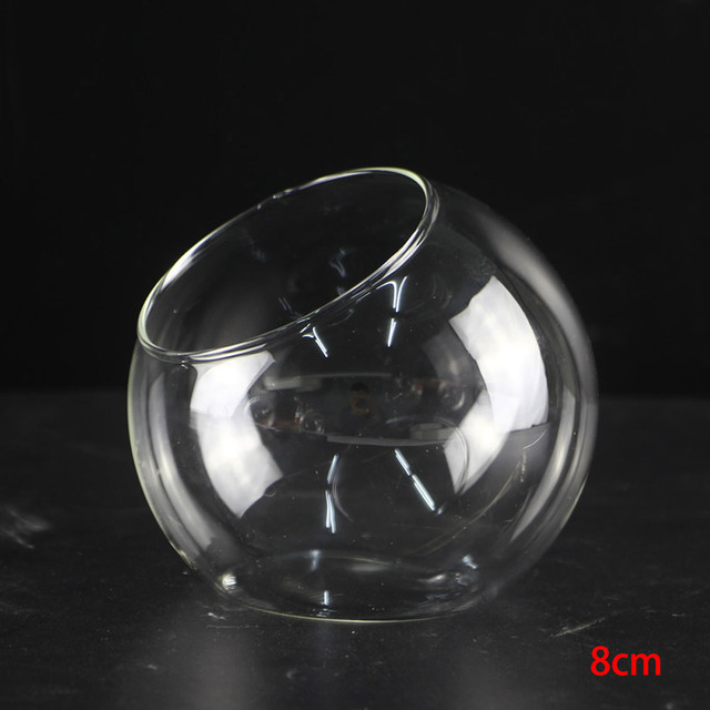 Clear Glass Ball Vase Glass Bauble Balls Micro Lan... – Grandado