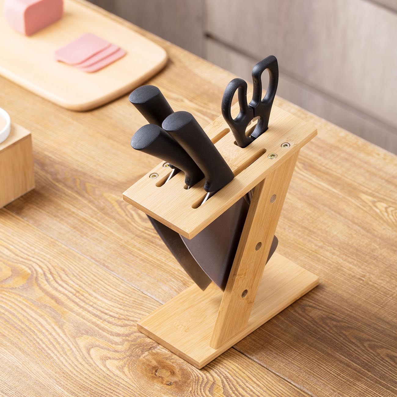 Otherhouse Wood Knife Holder Organizer Knife Block... – Vicedeal
