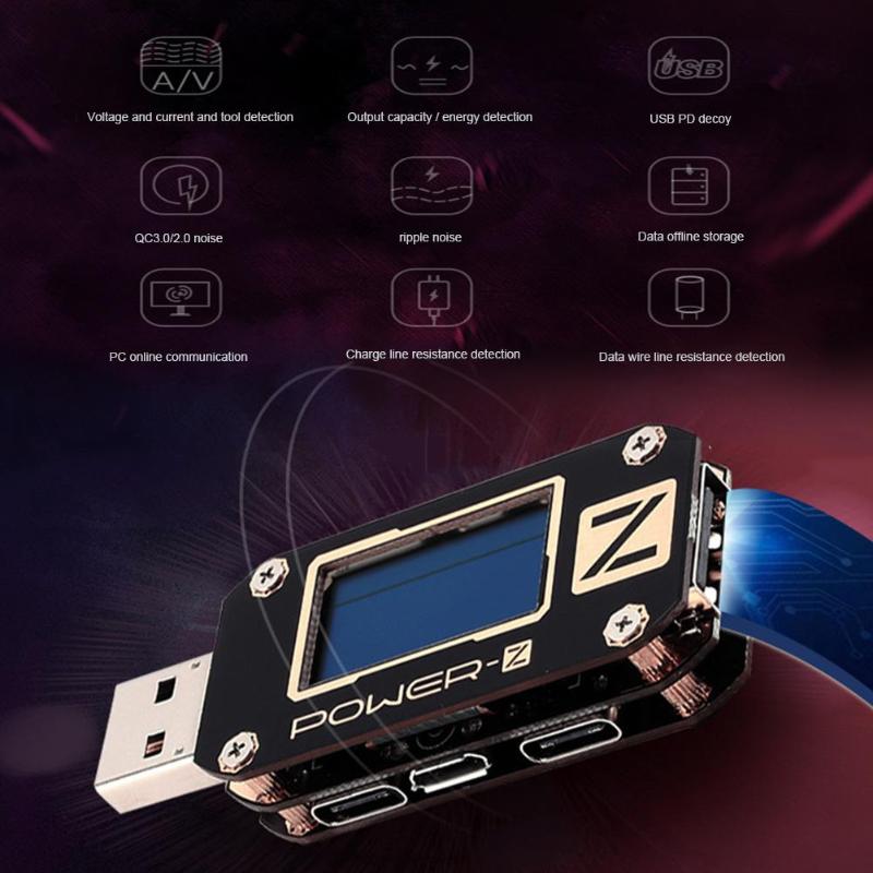 ChargerLAB POWER-Z USB Tester PD qc3.0 2.0 Digital Voltage Current ...