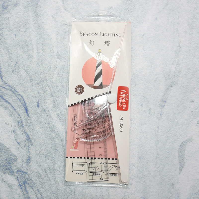 4 pcs/ set of light cones student ruler mathematic... – Grandado