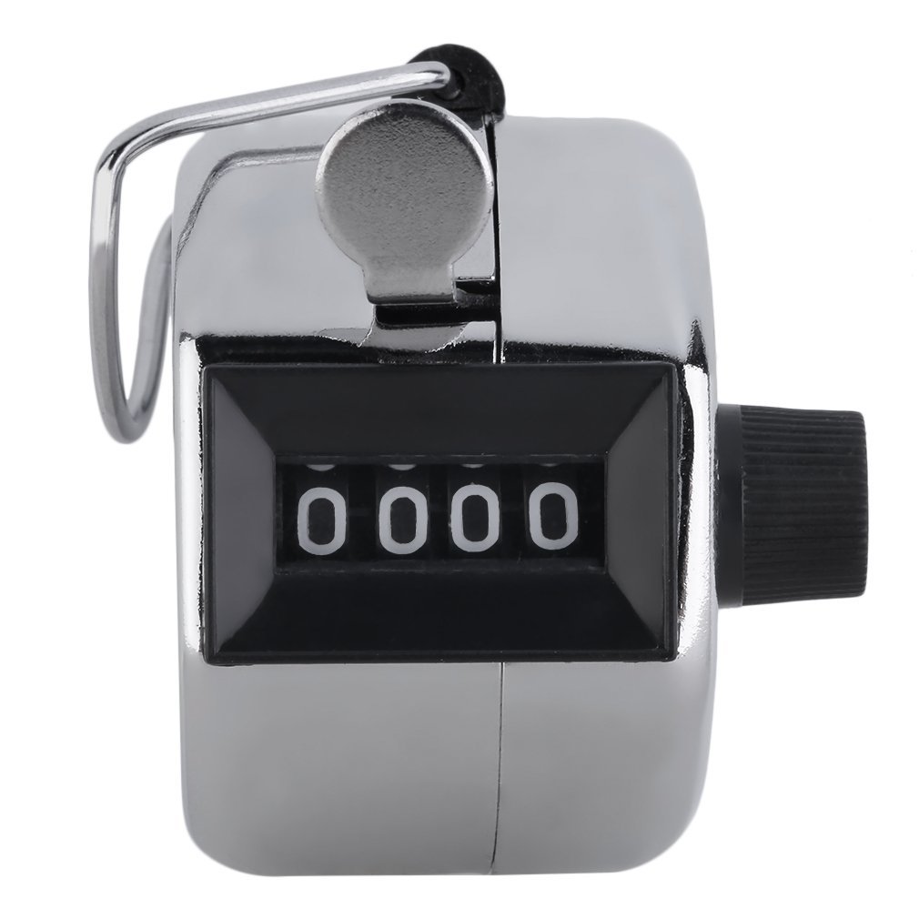 Digital Chrome Hand Tally Clicker/Counter 4 Digit ... – Grandado