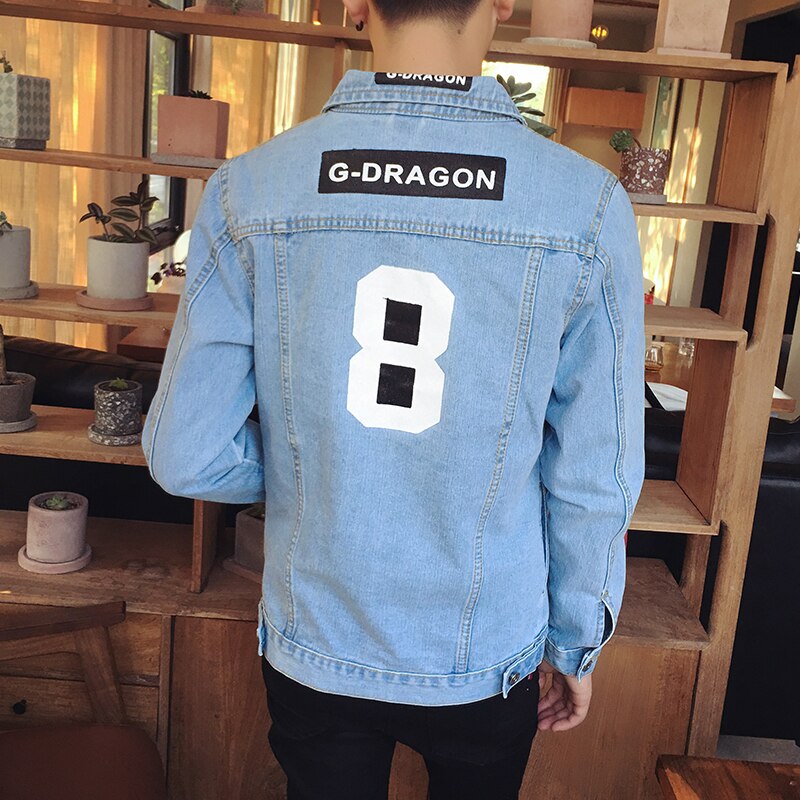 Mannen Stijlvolle Losse Denim Jasje Cowboy Slim Fi... – Grandado