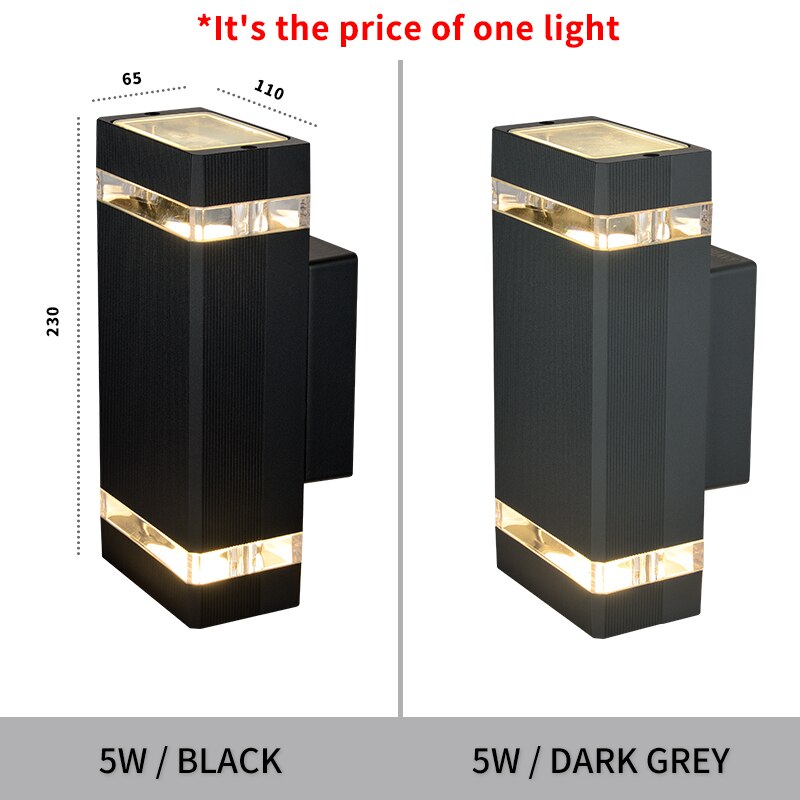 LMP Outdoor Led Lichter Up Down Wall Lighting Vera... – Grandado