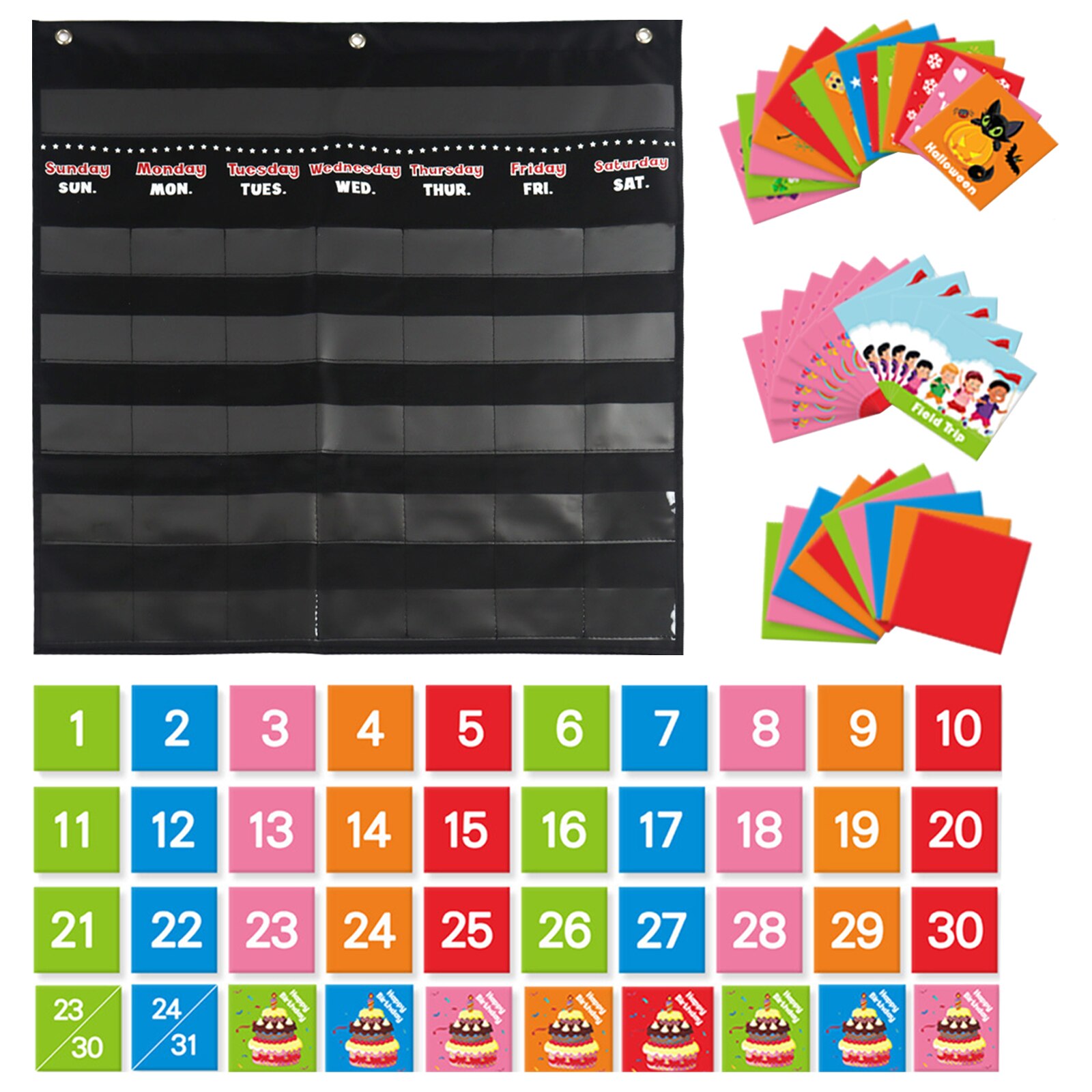 Calendar Pocket Chart Learning Calendar Pocket Cha... – Vicedeal