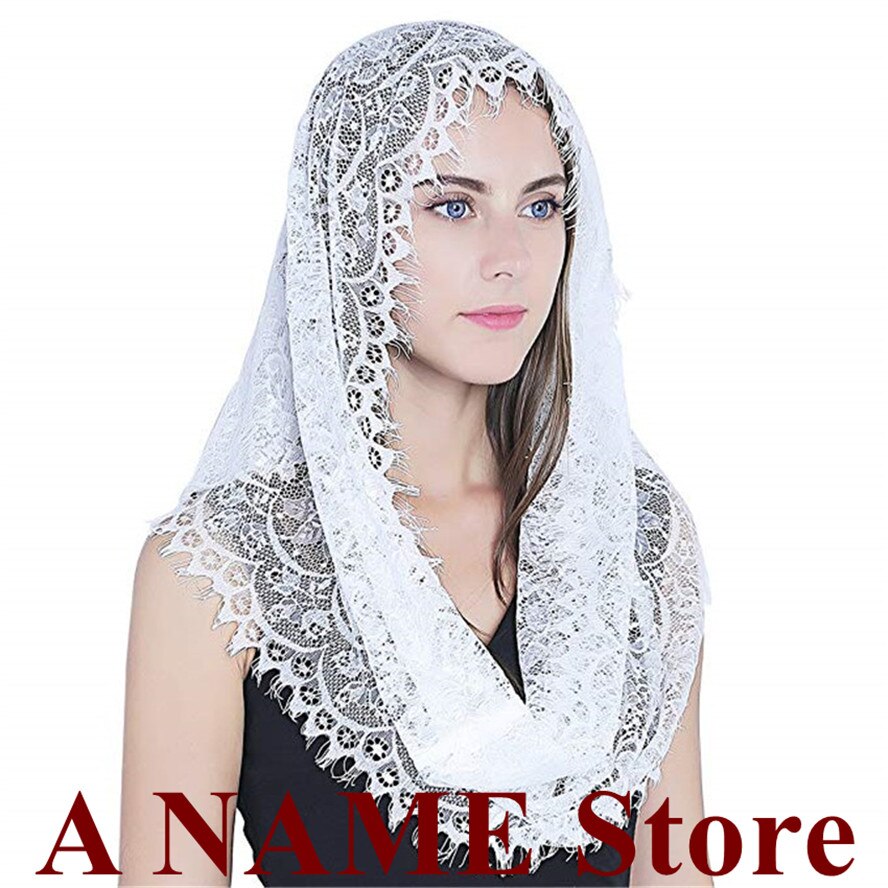 Wit Kant Sluiers Mantillas Voor Kerk Hoofdbedekkin... – Vicedeal