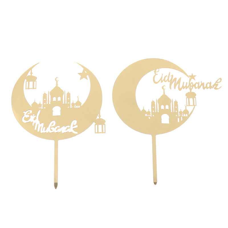 Eid Mubarak Cake Topper Islam Gold Birthday Weedin... – Grandado