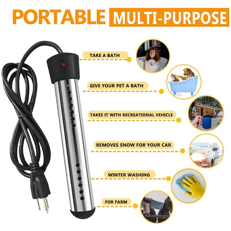 Immersion Heater,Portable Electric Water Heater wi... – Vicedeal