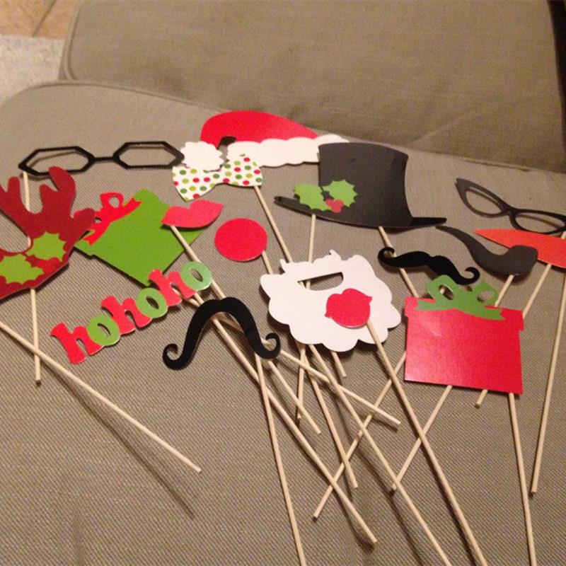 Funny DIY Photo Booth Props Glasses On A Stick Chr... – Grandado