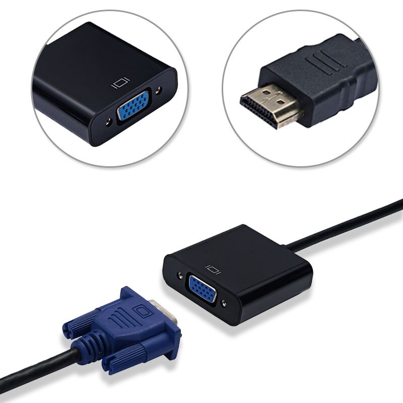 HD 1080P HDMI-compatible to VGA adapter converter ... – Grandado