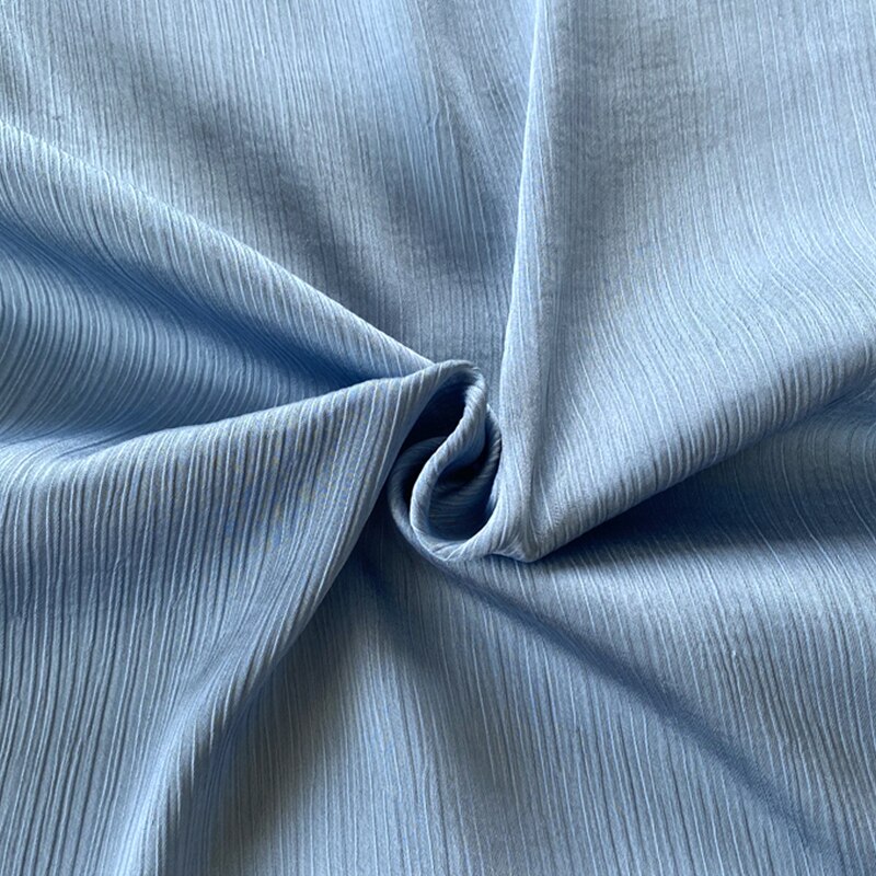 Crepe de Chine Satin importiert grau blau zwei far... – Vicedeal