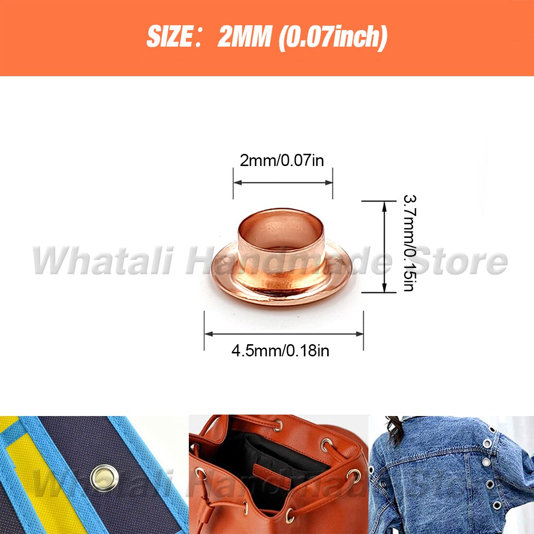 50Pcs Rose Gold Color Hole Metal Eyelets Grommets ... – Grandado