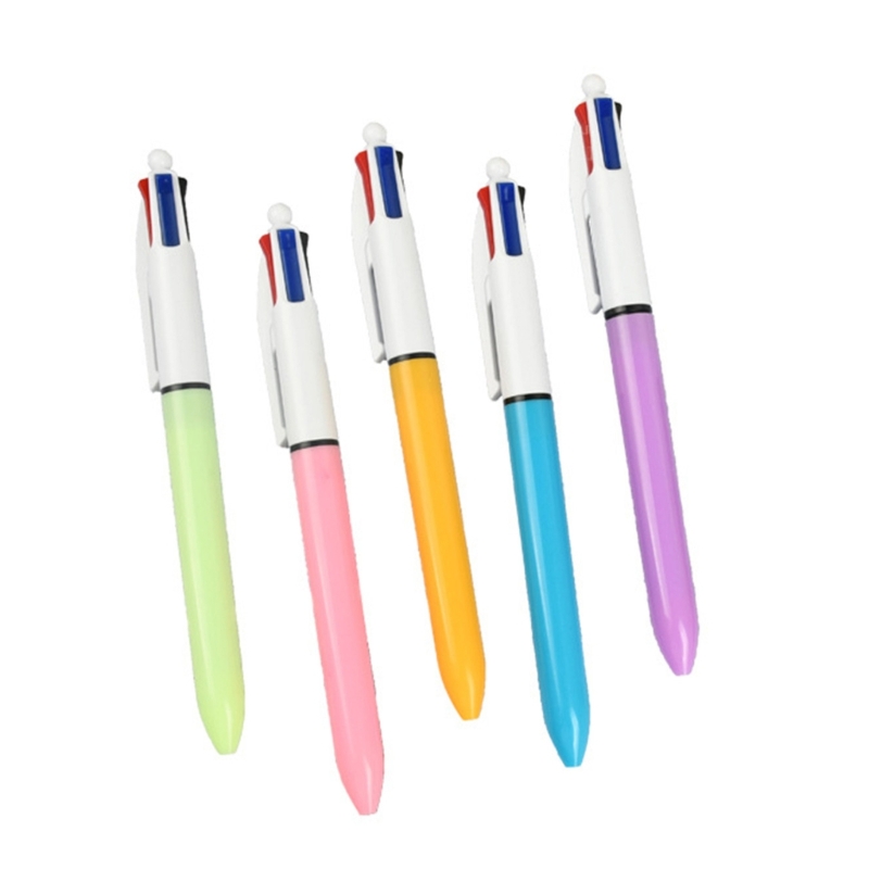 5 Pieces Multicolor Ballpoint Pen Multicolor Pen 4... – Grandado