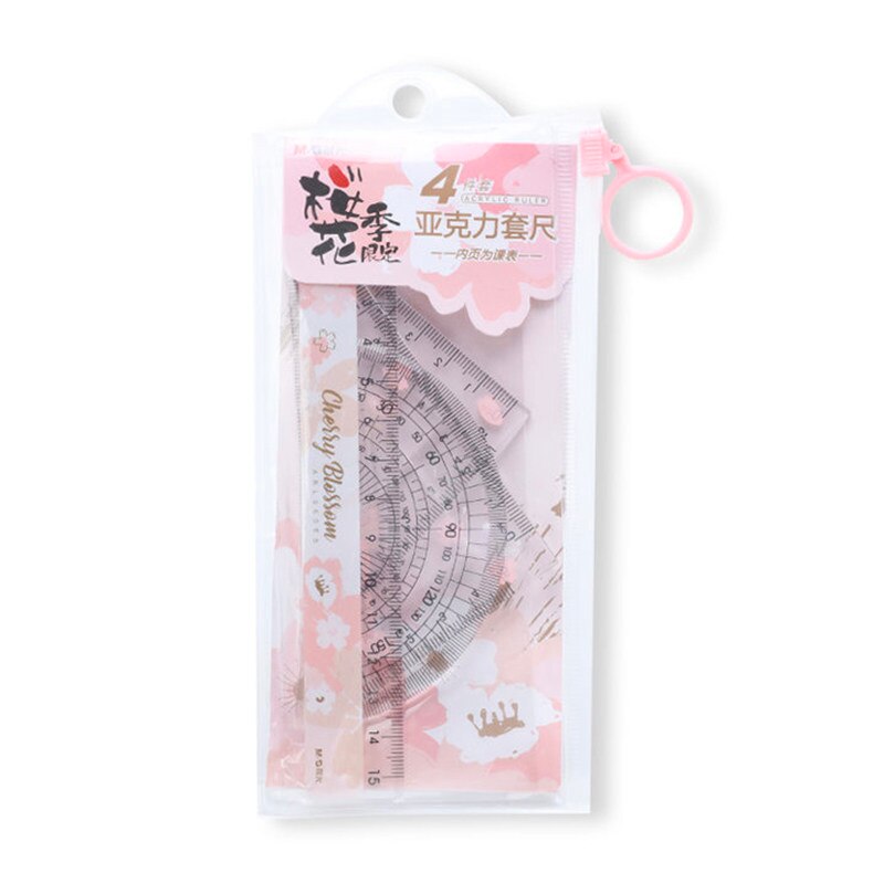M&G 4pcs/set cherry blossom limited Ruler Set Kawa... – Grandado
