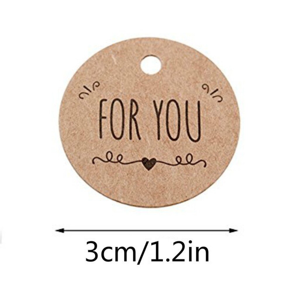 Étiquette ronde 100 pièces Kraft papier étiquette ... – Grandado