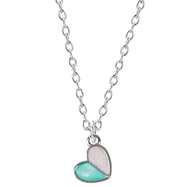 Couple Pink Blue Heart Broken Best Friends Necklac... – Vicedeal