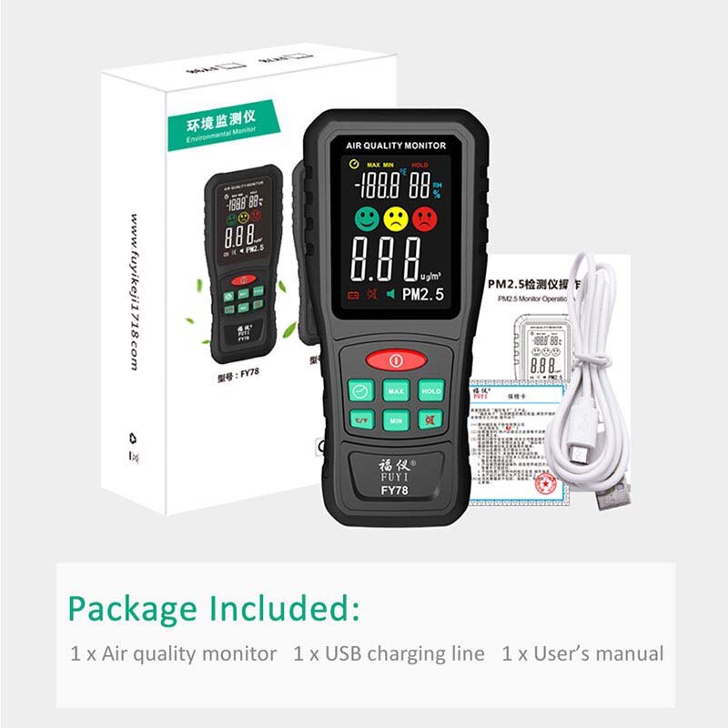 Digital Air Monitor PM2.5 Meter Temperature And Hu... – Grandado