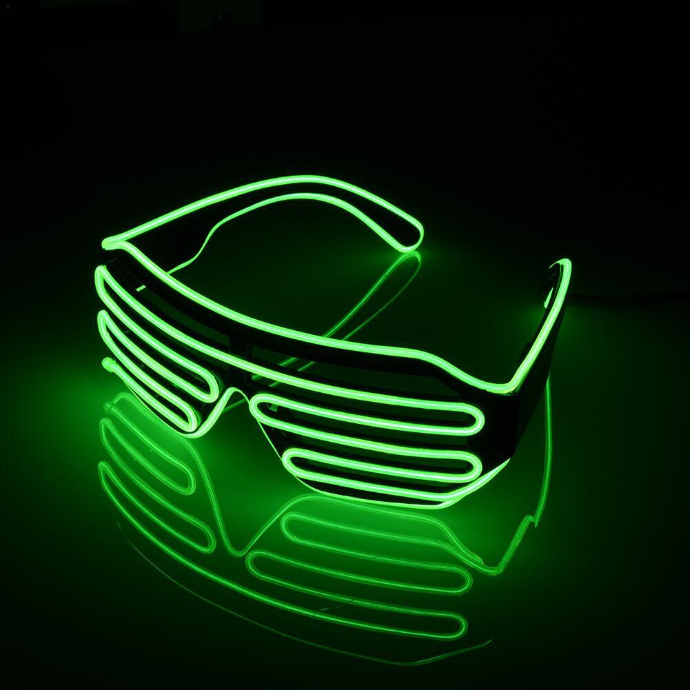 10 kleuren knipperende neon el-draad led-bril gloe... – Grandado