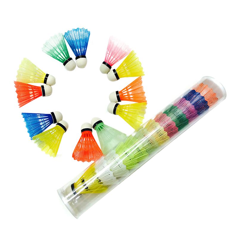 12pcs/set Portable Plastic Badminton Colorful Trai... – Grandado