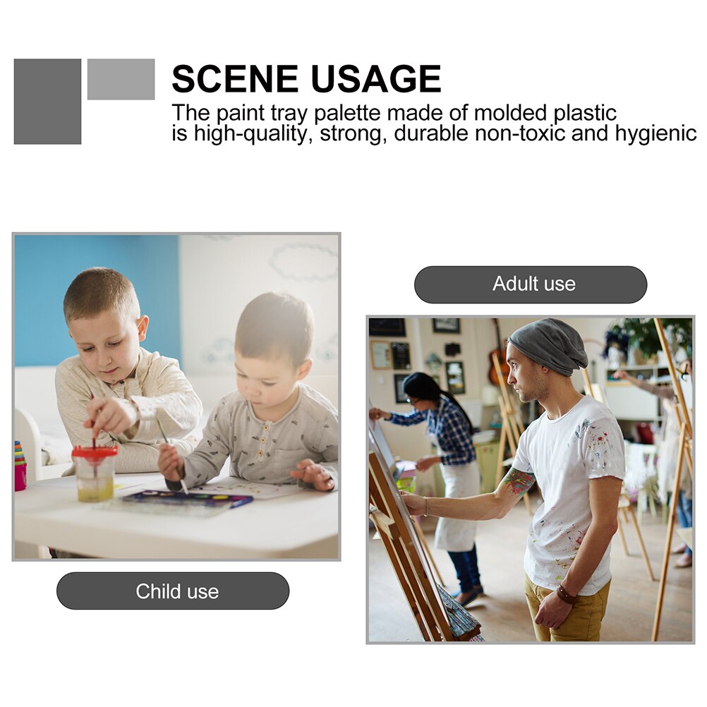 24Pcs Paint Pigment Tray Pigment Pallet Color Mixe... – Grandado