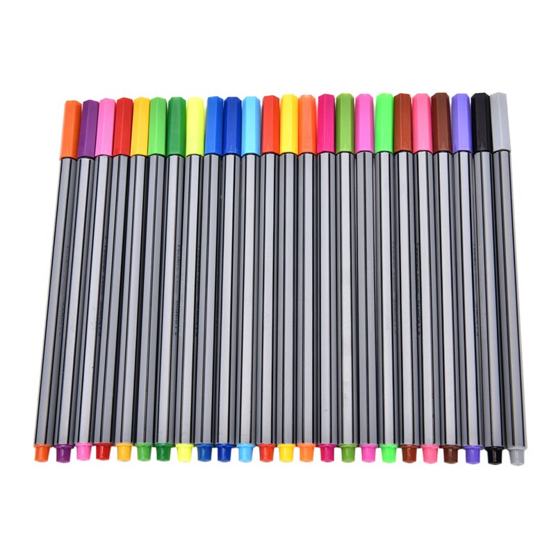 24 couleurs 0.4 Mm Fineliner stylos avec livre de ... – Grandado