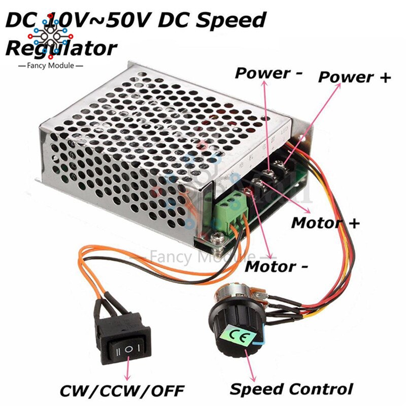 10V to 50V 40A DC Motor Speed Regulator PWM Speed ... – Grandado