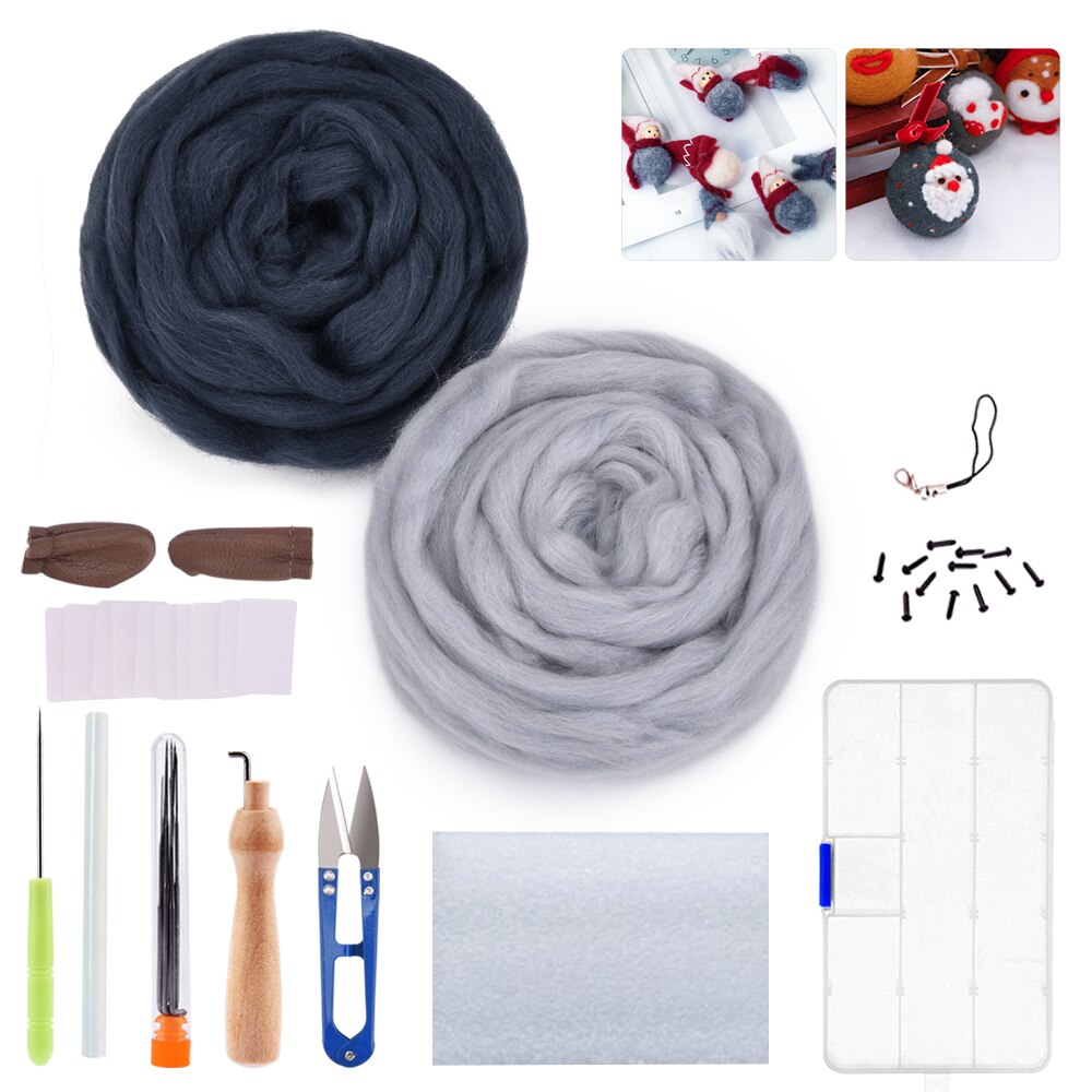 50g Needle Felting DIY Wool Felt Craft Grey Soft F... – Grandado