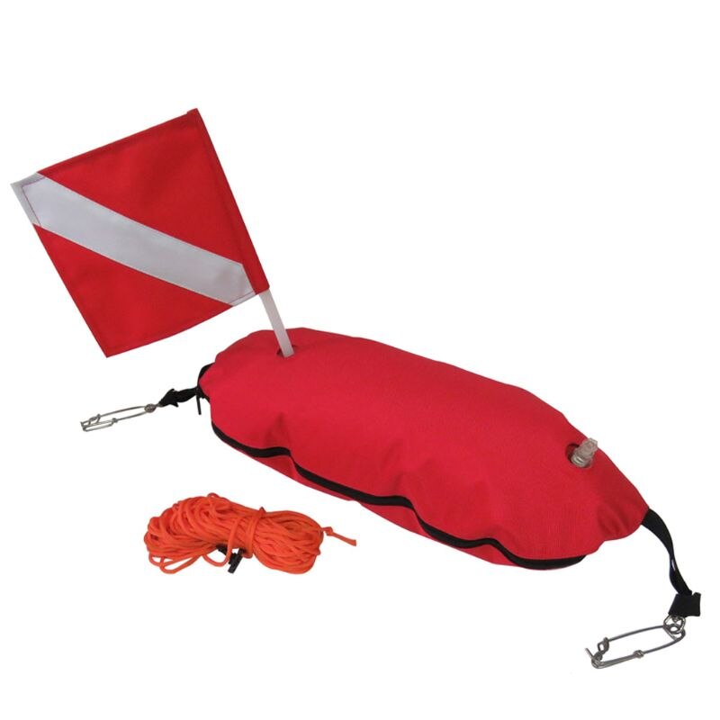Nylon Torpedo Buoy Float Flag Below Diver Scuba Di... – Grandado