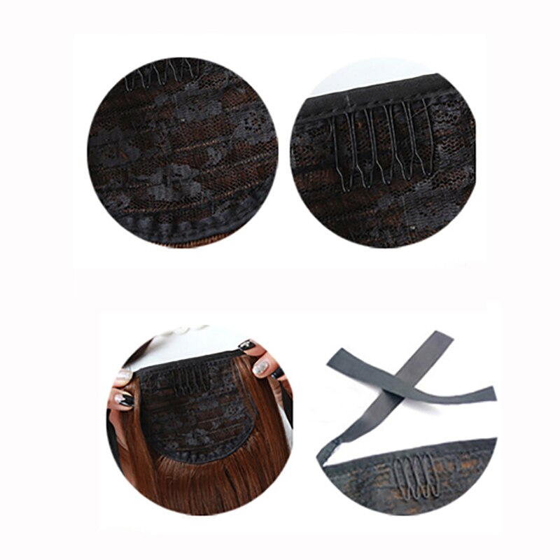 Longue bouclée cordon queue de cheval noir marron ... – Grandado