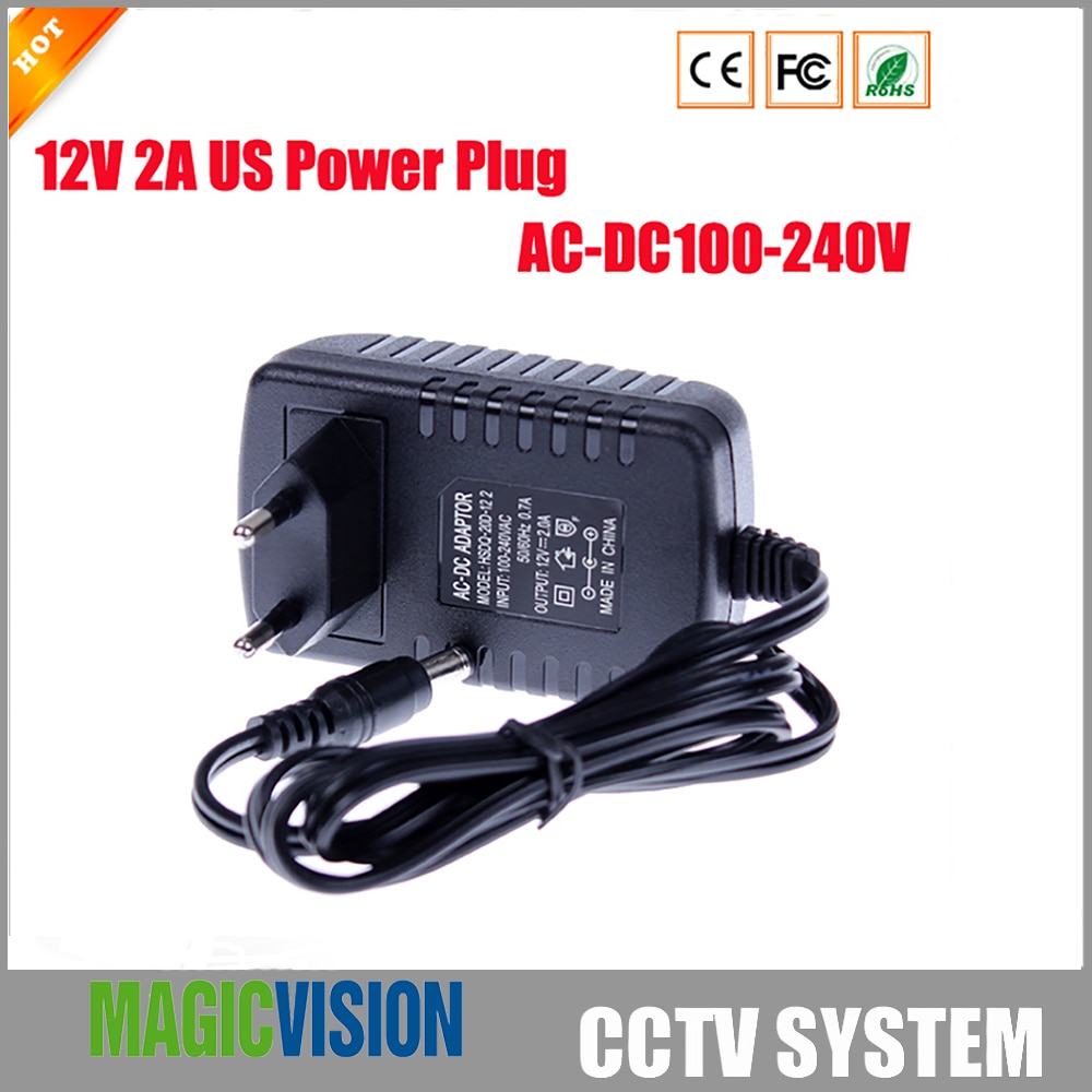 EU Type AC/DC Adapters Power Plug Adaptor For CCTV... – Vicedeal