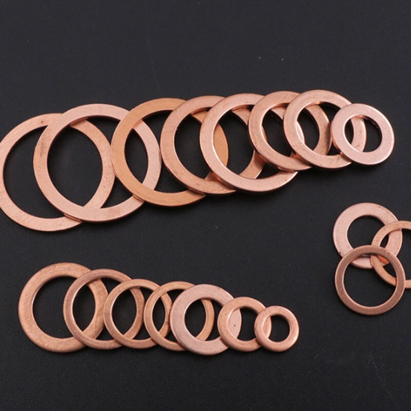 200Pcs Solid Copper Washers Flat Ring Sump Plug Oi... – Vicedeal