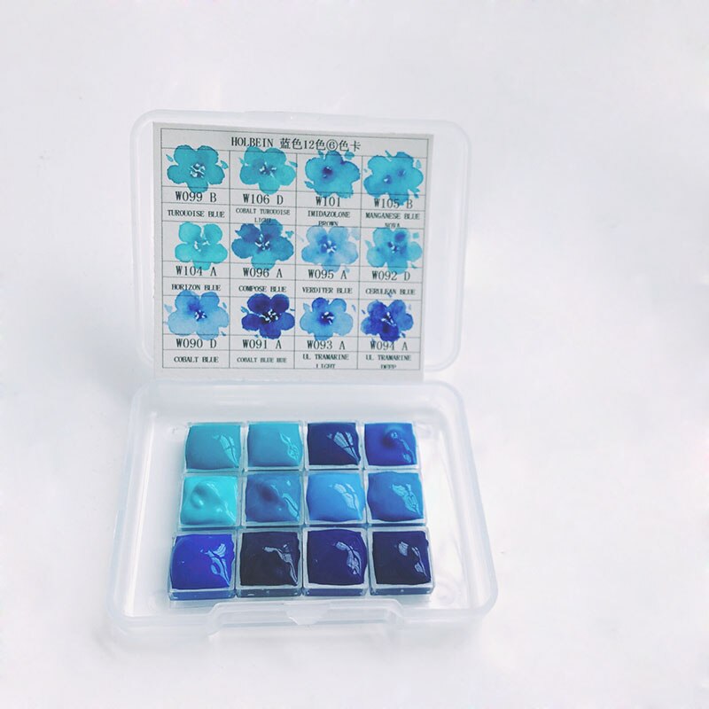 Blue series 12 colors 0.5ml/1ml/2ml Mini box Water... – Grandado