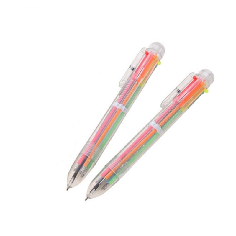 6 In1 Plastic Pens With Multi-color Models Multi-c... – Grandado