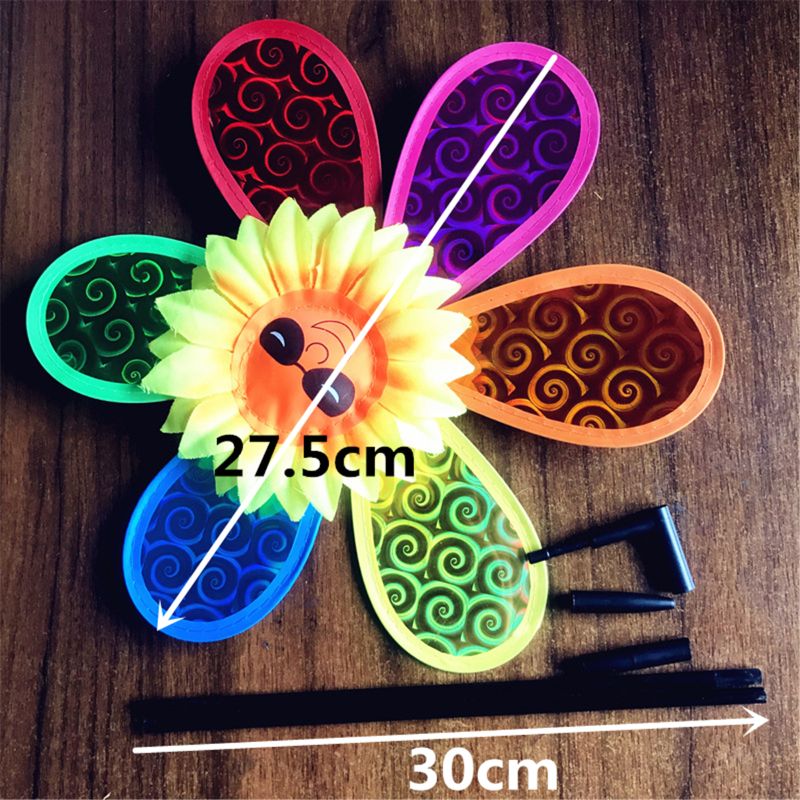 Zon Bloem Kleurrijke 3D Mooie Wind Spinner Windmol... – Grandado