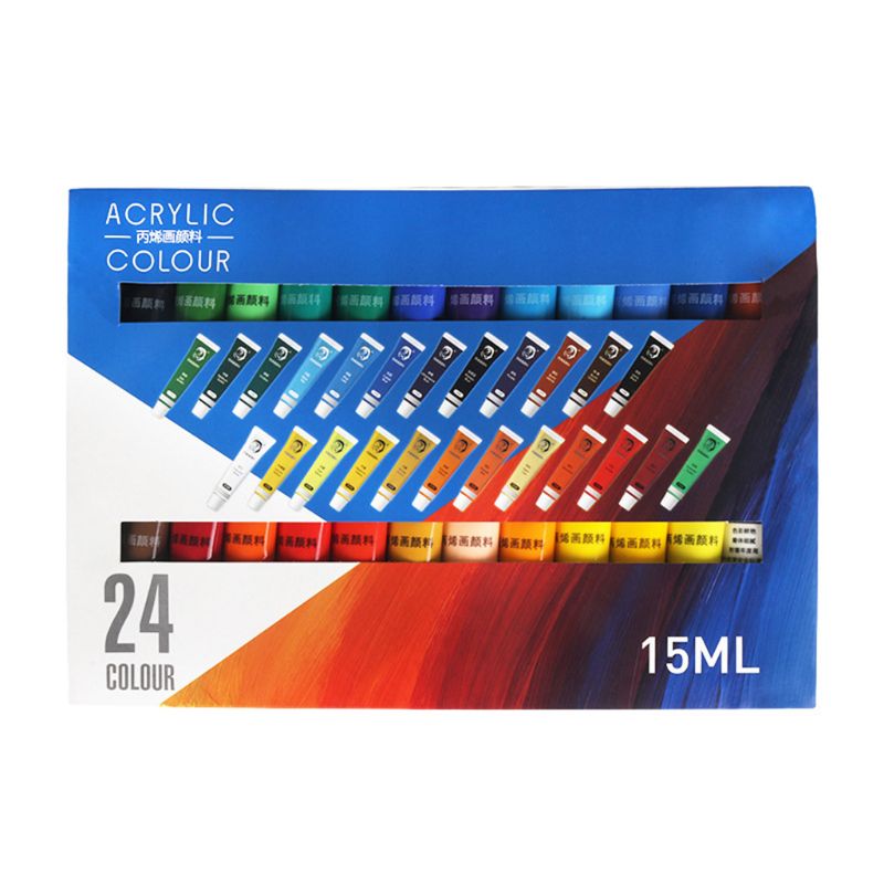 12/24 kolory profesjonalne farby akrylowe 15ml rur... – Grandado