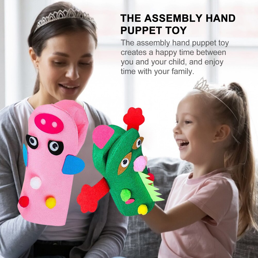 1 Set Kids Felt Craft Set Hand Puppet Making Kit D... – Vicedeal