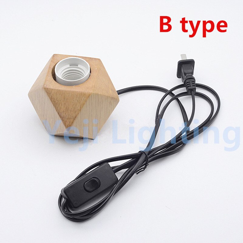 Table lamp wood lamp base with E27 socket lamp hol... – Grandado