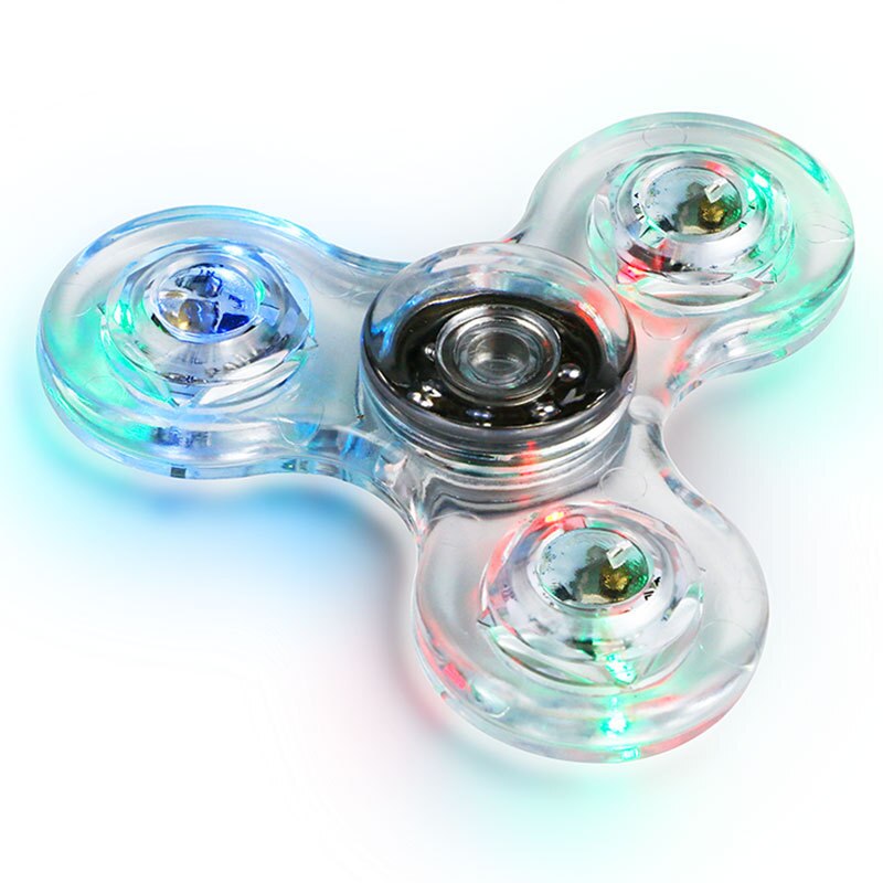 DOOLNNG Tri-Spinner Transparent LED Light Hand Spi... – Grandado