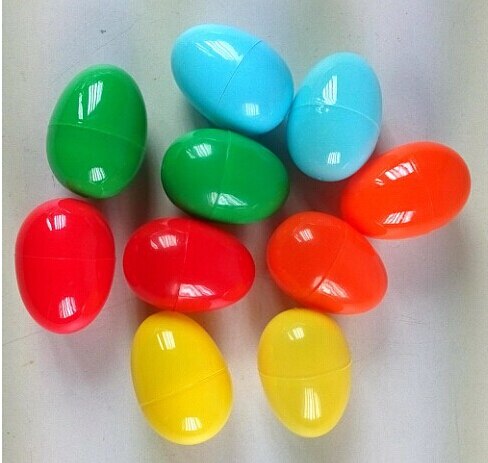 Solid color Plastic egg Easter Egg for 6x4cm 10pcs... – Grandado