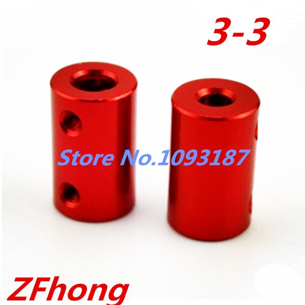 1pc 3x3 Red aluminum alloy coupler D12 L20 for 3mm... – Grandado